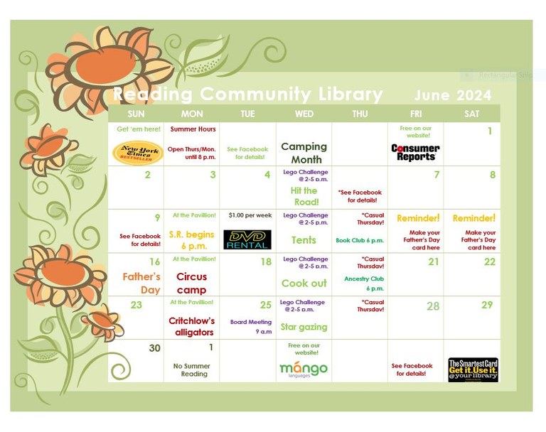 Libraries are a great place to hang out! — Reading Community Library